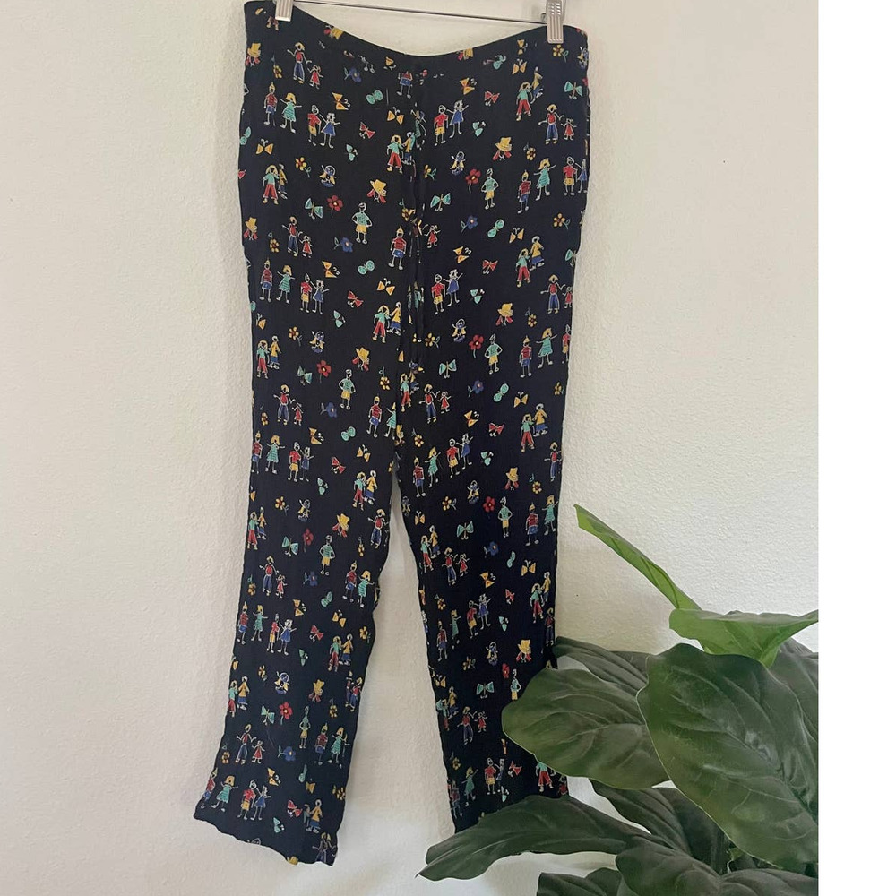 Women's Shenanigans Stick Figure Teacher Pants Size Pl - Gem